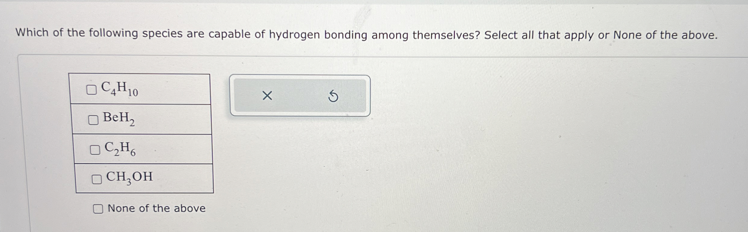 Solved Which of the following species are capable of | Chegg.com