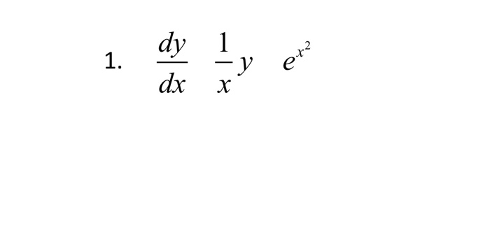 Solved 1. dy 1 - y dx х et | Chegg.com