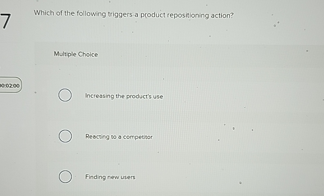 Solved Which of the following triggers a product | Chegg.com