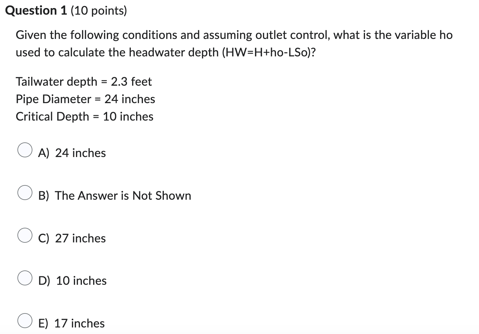 Solved Given the following conditions and assuming outlet | Chegg.com