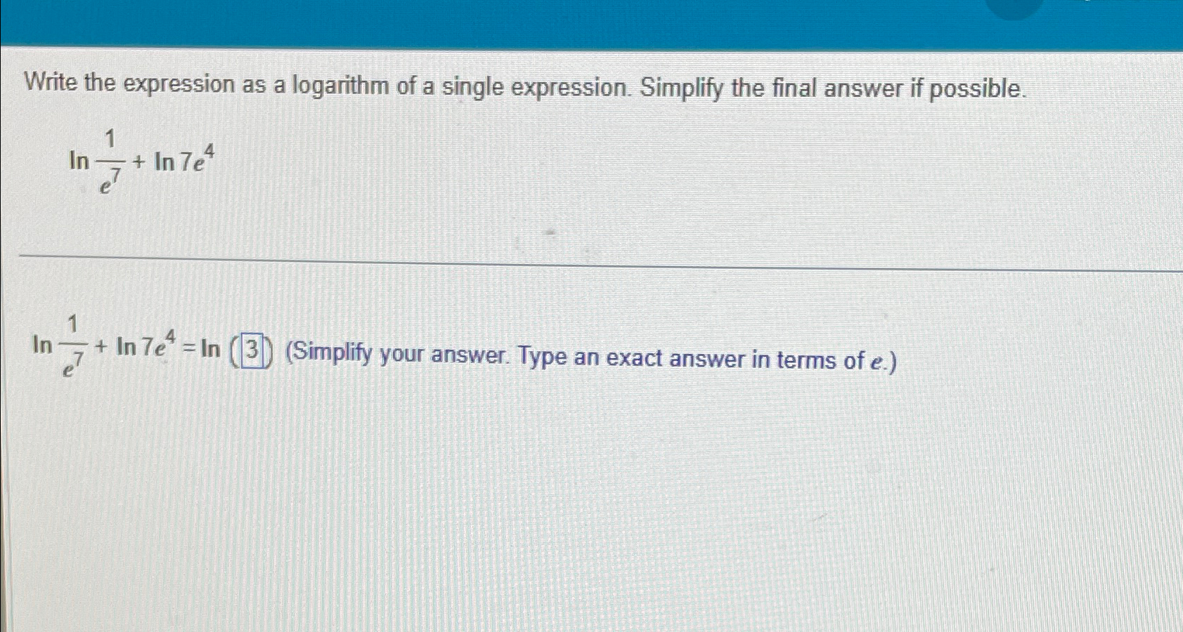 Solved Write the expression as a logarithm of a single | Chegg.com