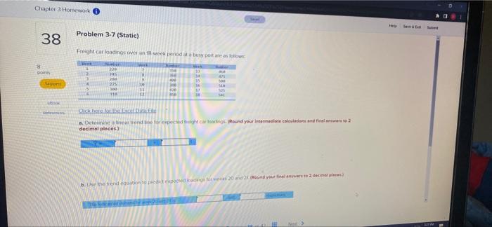 Chapter 3 Homework Problem 3-7 (Static) 38 Freight | Chegg.com
