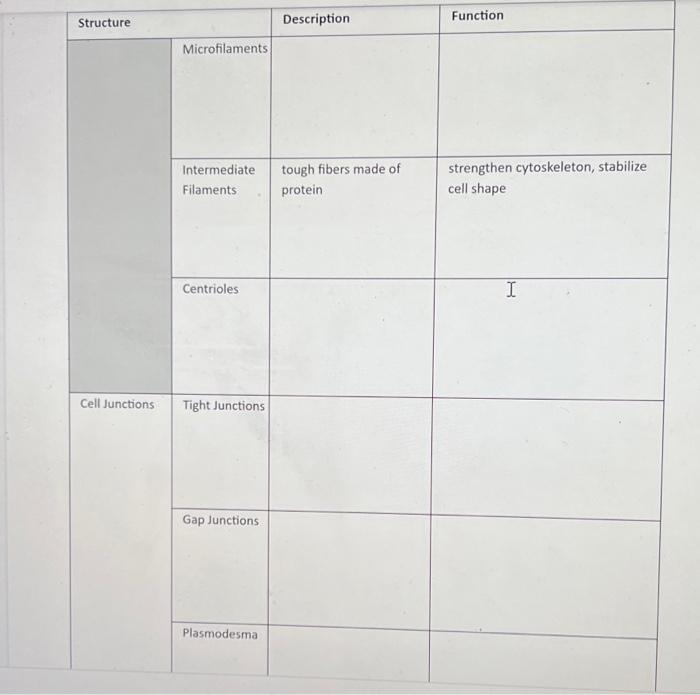 Solved \begin{tabular}{|l|l|l|l|} Cytoplasmic Organelles | Chegg.com
