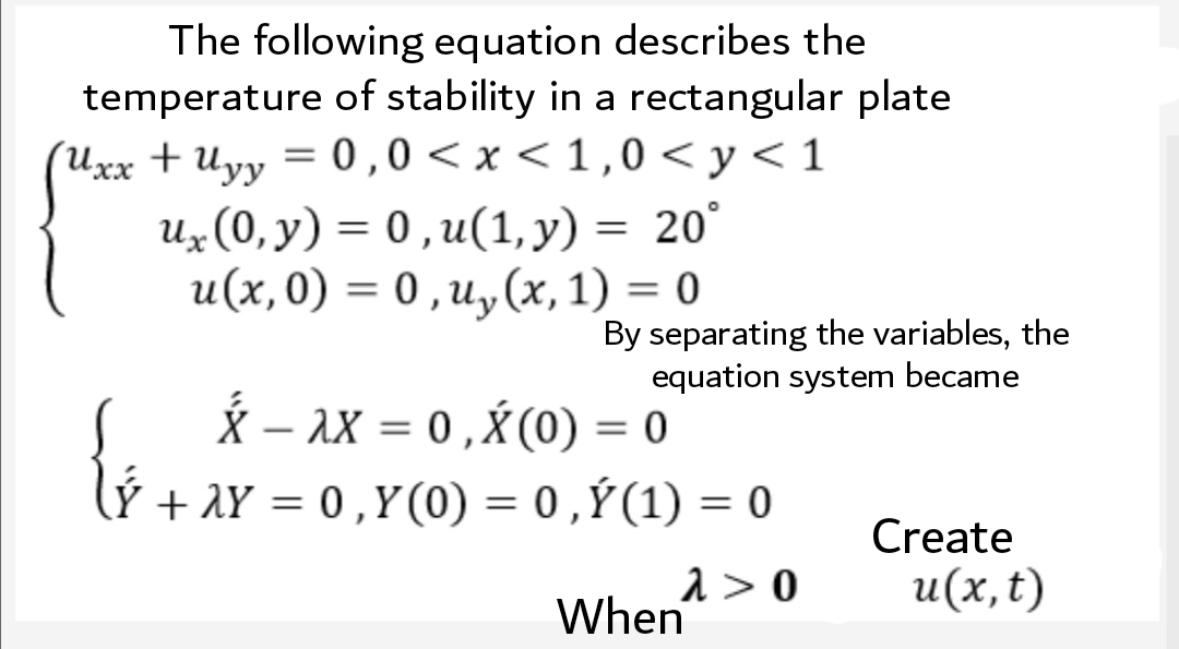 Solved The following equation describes the temperature of | Chegg.com