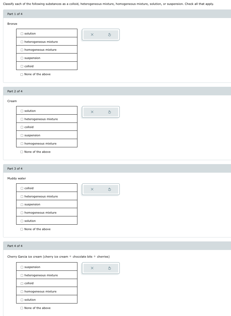 Solved Classify each of the following substances as a | Chegg.com