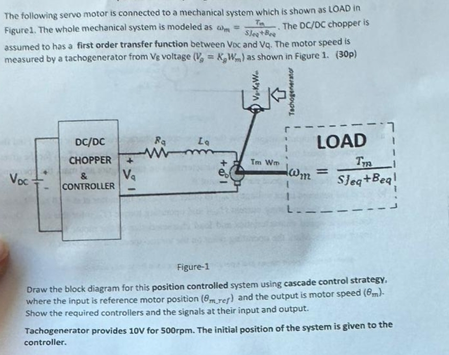 Solved The following servo motor is connected to a | Chegg.com