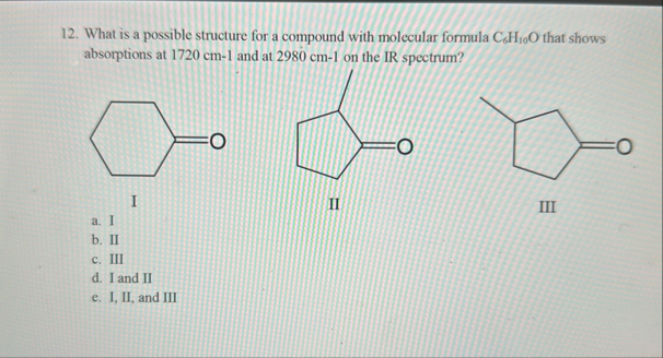 Solved What is a possible structure for a compound with | Chegg.com