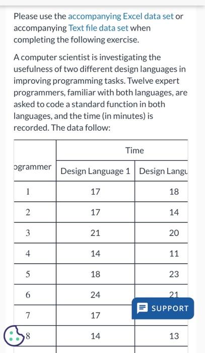 Solved Please use the accompanying Excel data set or | Chegg.com