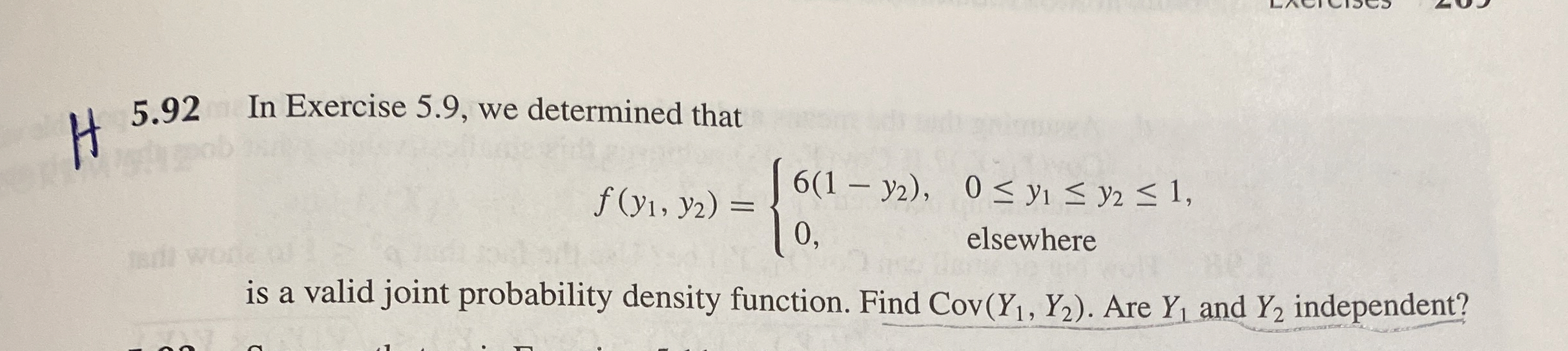 Solved 5.92 ﻿In Exercise 5.9, ﻿we determined | Chegg.com
