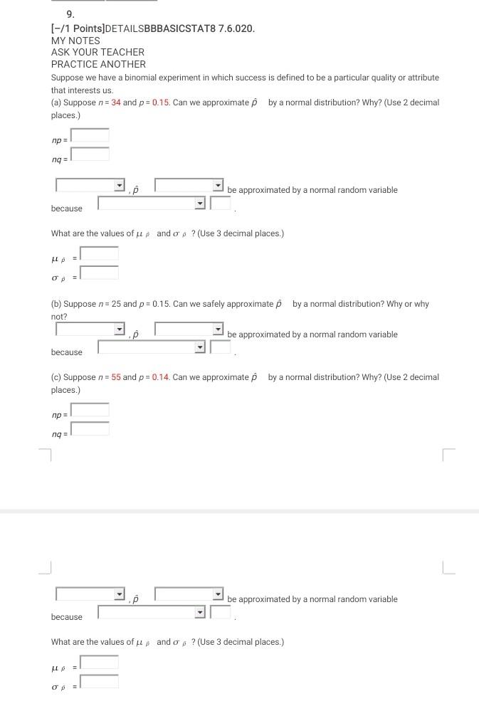Solved 8. [-/1 Points]DETAILSBBBASICSTAT8 7.6.012.S. MY | Chegg.com