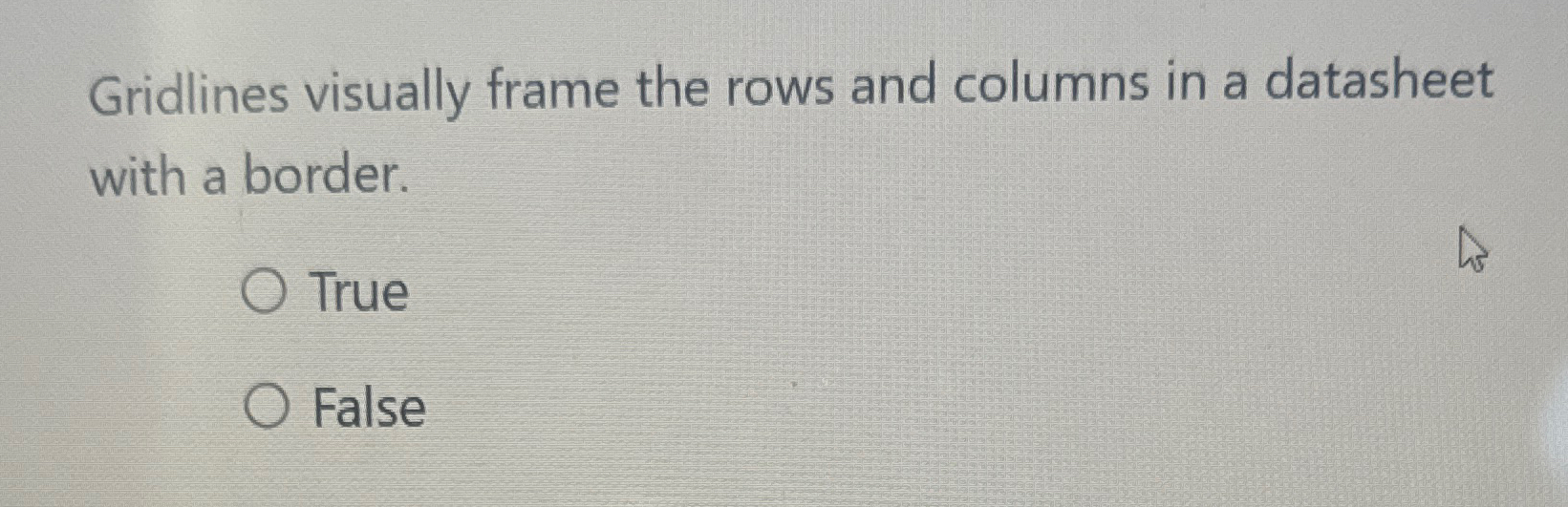 Solved Gridlines visually frame the rows and columns in a | Chegg.com
