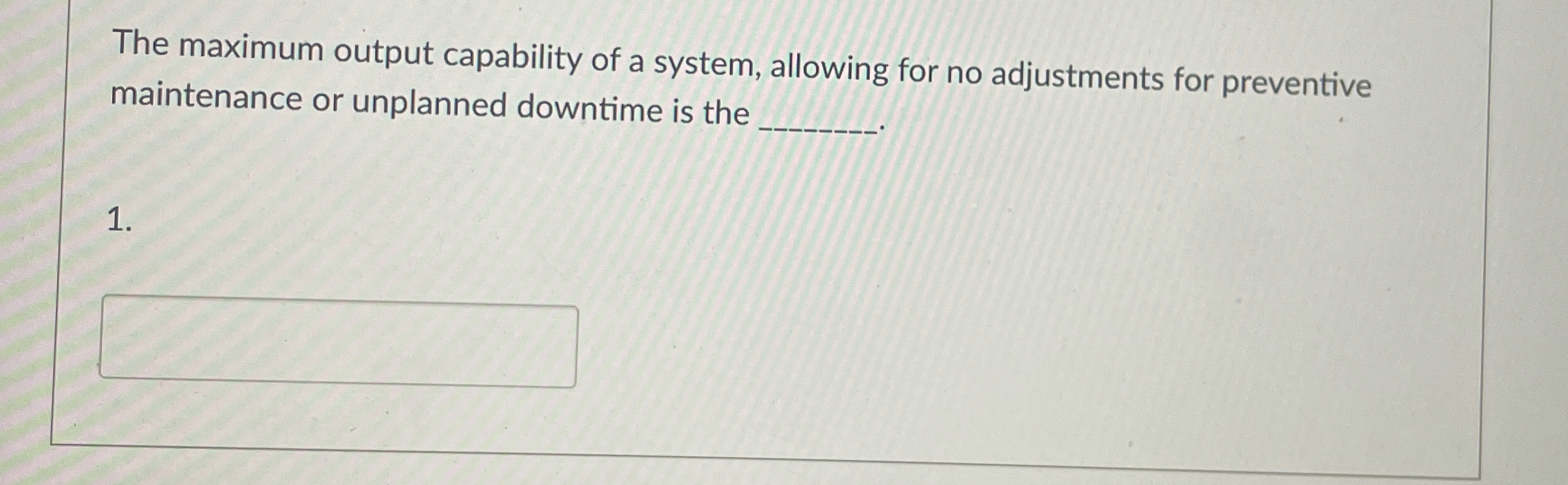 High Quality SOLUTION The maximum output capability of a system, allowing | Chegg.com