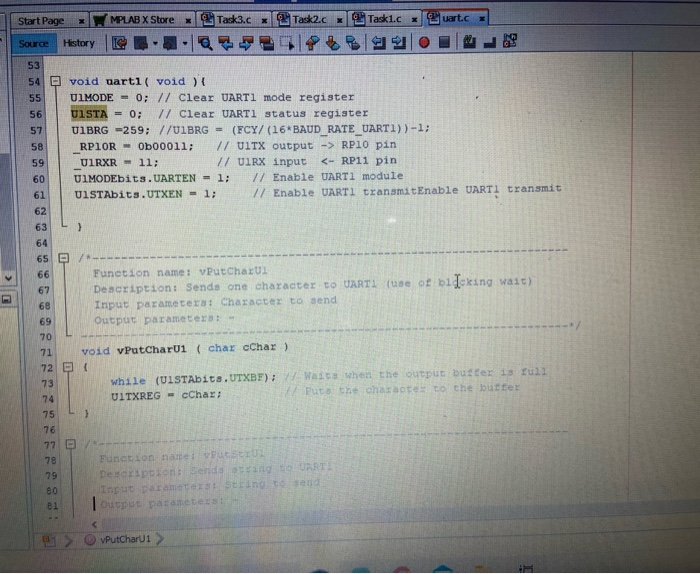 UART homework 2 Develop the program in LAB8 EXAMPLE 1 | Chegg.com