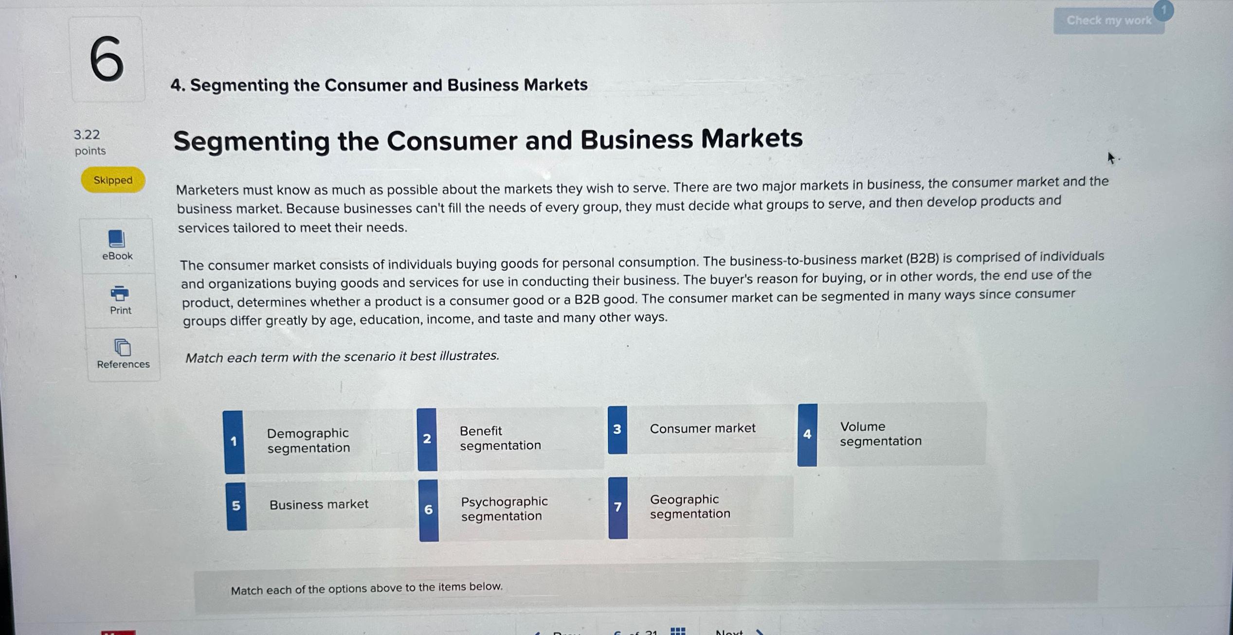 Solved Segmenting the Consumer and Business Markets3.22 | Chegg.com