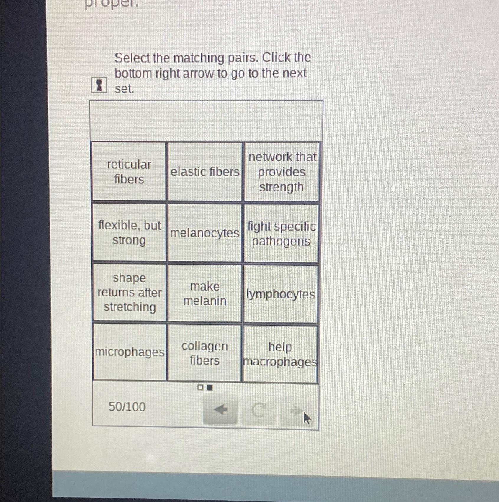 Solved Select the matching pairs. Click the bottom right | Chegg.com