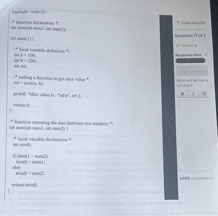 Solved Include Function Declaration Int Maxint 