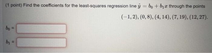 Solved Find the coefficients for the least-squares | Chegg.com
