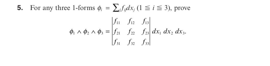 Solved For any three 1 -forms | Chegg.com