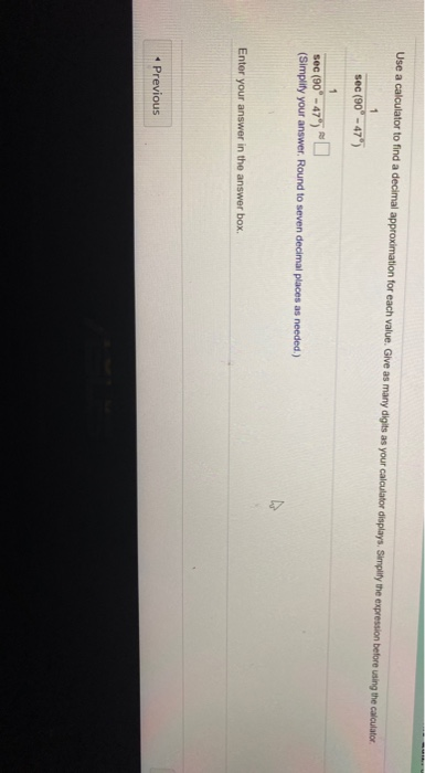Solved Use a calculator to find a decimal approximation for | Chegg.com