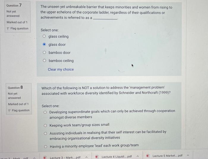 Solved Question 7 Not yet The unseen yet unbreakable barrier | Chegg.com