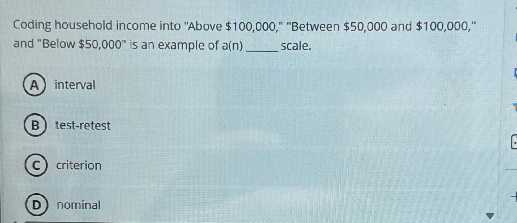Solved Coding household income into "Above $100,000," | Chegg.com