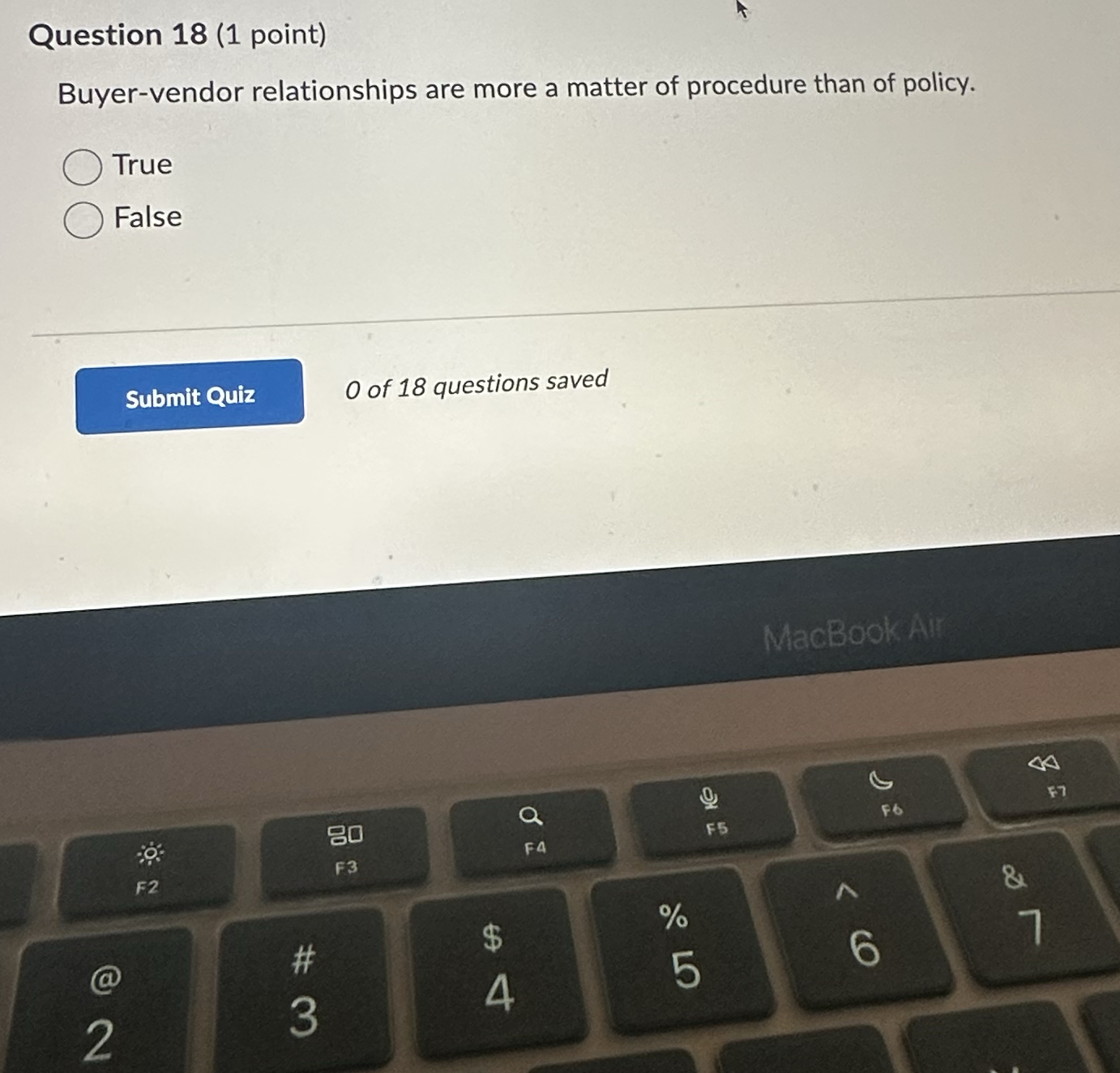 Solved Question 18 (1 ﻿point)Buyer-vendor relationships are | Chegg.com