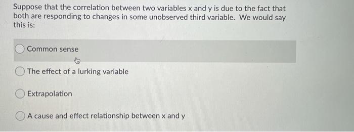 Solved Suppose that the correlation between two variables x | Chegg.com