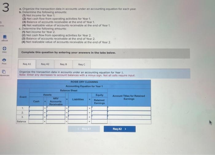 Solved a. Organize the transaction data in accounts under an | Chegg.com