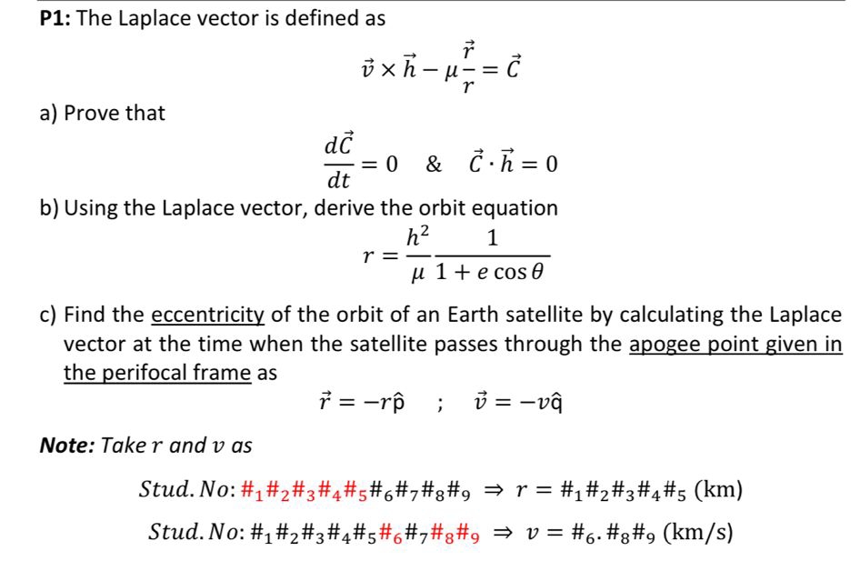 Solved P1: The Laplace vector is defined | Chegg.com