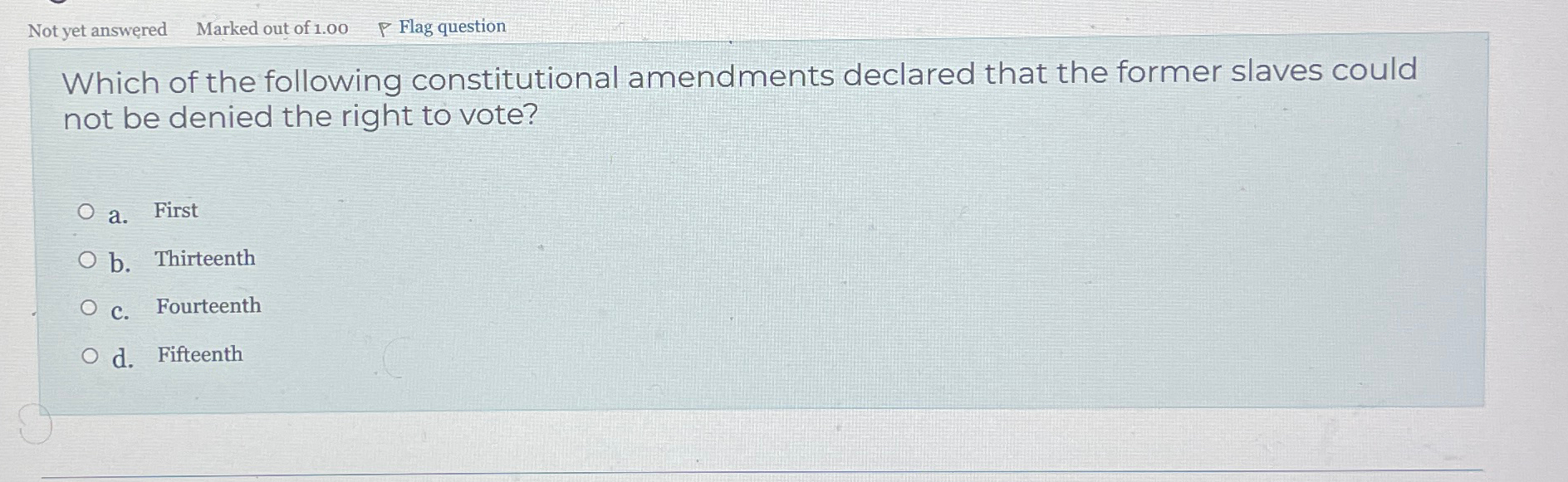 Solved Which of the following constitutional amendments | Chegg.com