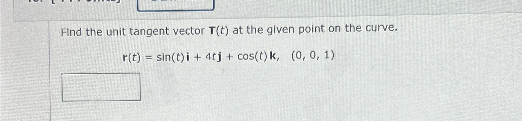 Solved Find the unit tangent vector T(t) ﻿at the given point | Chegg.com