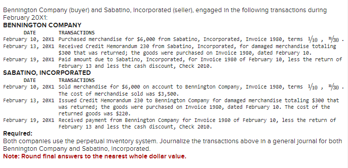 Solved Bennington Company (buyer) and Sabatino, | Chegg.com Solved Bennington Company (buyer) and Sabatino, | Chegg.com