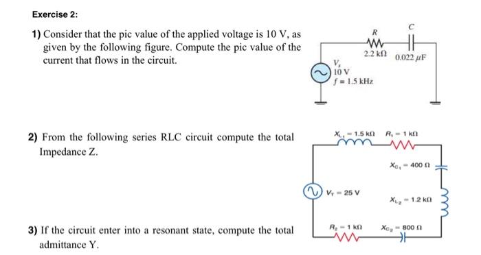 Solved Exercise 1: The phasor diagram of the parallel RC | Chegg.com