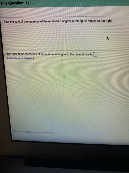Solved find the sum of the measure of the numbered angles in | Chegg.com