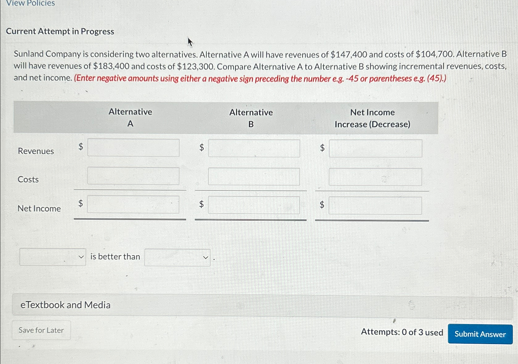 Solved View PoliciesCurrent Attempt in ProgressSunland | Chegg.com