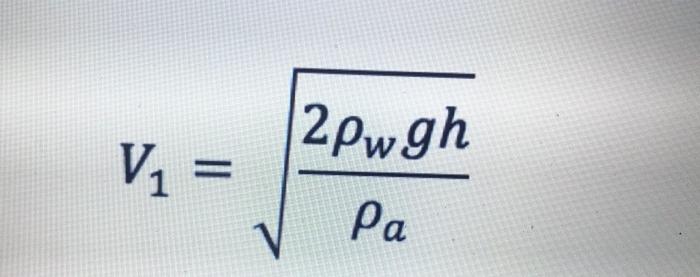 Determine the air stream velocity coming out from the | Chegg.com