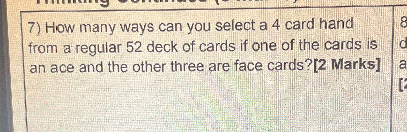 Solved How many ways can you select a 4 ﻿card hand from a | Chegg.com