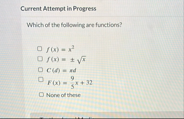 Solved Current Attempt in ProgressWhich of the following are | Chegg.com