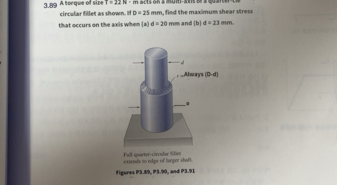 Solved circular fillet as shown. If D=25mm, ﻿find the | Chegg.com