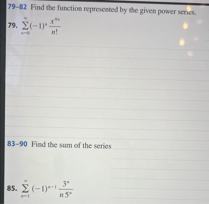Solved 79-82 Find the function represented by the given | Chegg.com