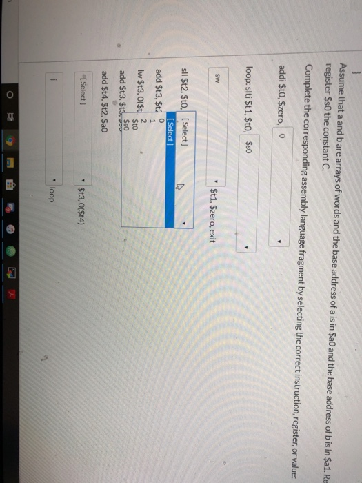 Consider the following fragment of C code: | Chegg.com