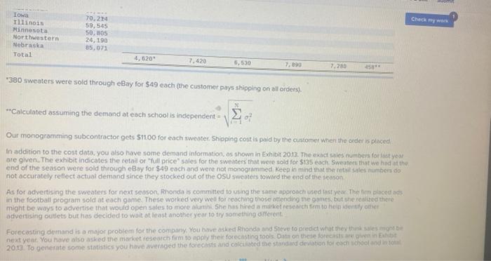 Solved Analytics Exercise 20-1 (Algo) BigtoSweaters.com is a | Chegg.com