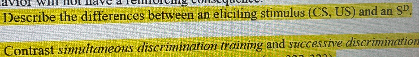 Solved Describe the differences between an eliciting | Chegg.com