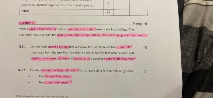 Solved 2 incorrectly labelled output and incorrect results | Chegg.com