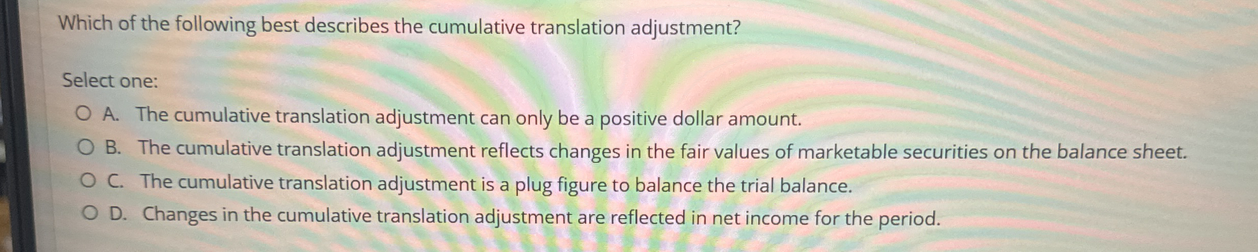 Solved Which of the following best describes the cumulative | Chegg.com