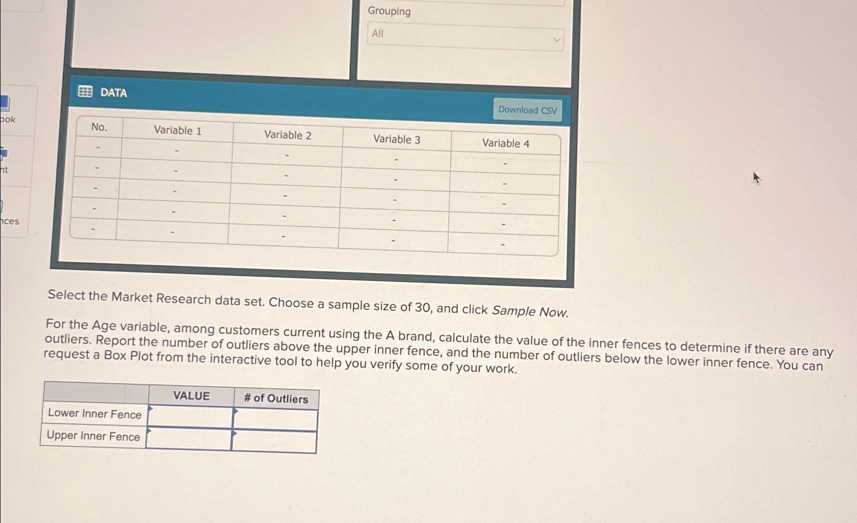 GroupingAllDATA\table[[No.,Variable 1,Variable | Chegg.com