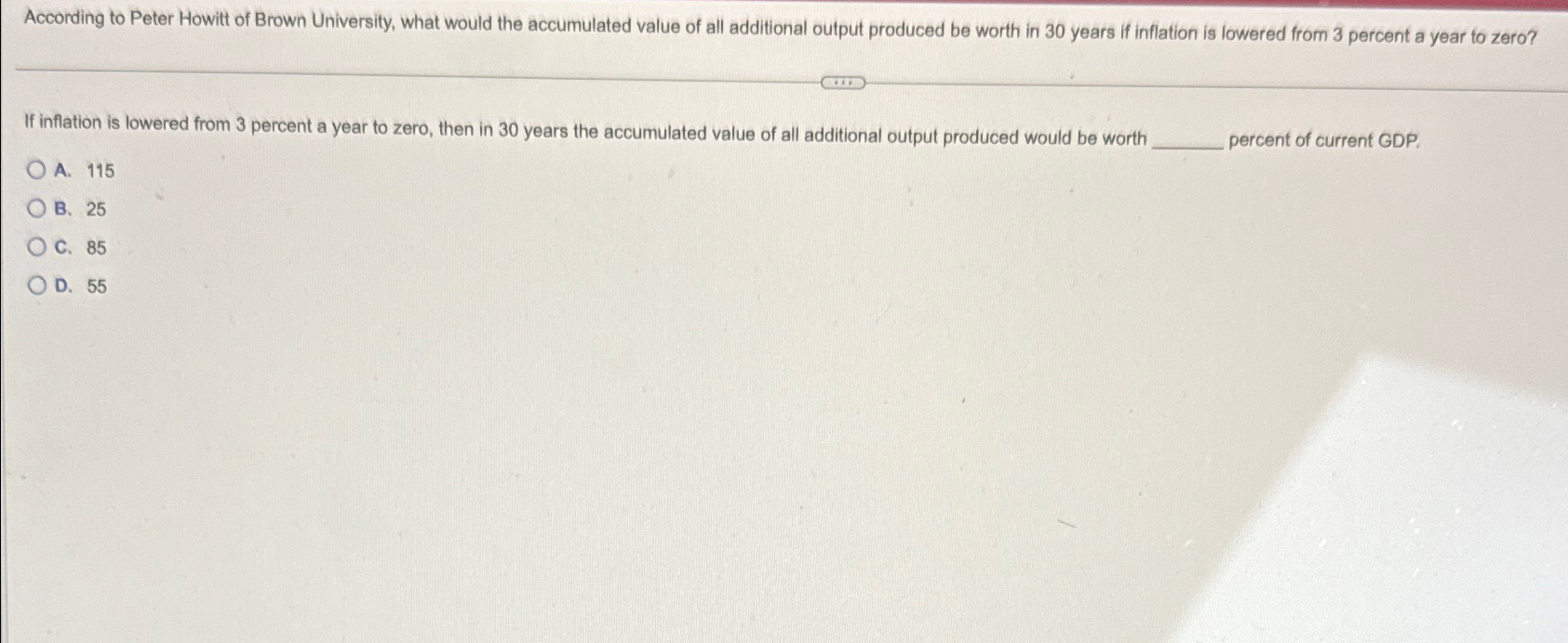 Solved According to Peter Howitt of Brown University, what | Chegg.com