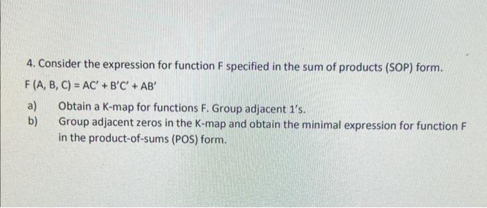 Solved 4 Consider The Expression For Function F Specified 3321