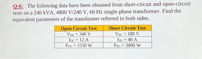 Solved Find the equivalent parameters of the transformer | Chegg.com