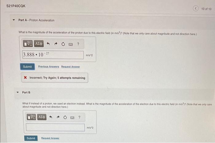 Solved A proton is initaly placed at rest at position x=0 in | Chegg.com